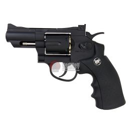WinGun Airsoft Revolver CO2 708 (2.5 inch, Black Grip, 6mm Version ...