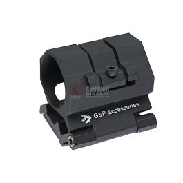 G&P Keymod Adjustable Flashlight Mount for Keymod System - Black | RedWolf